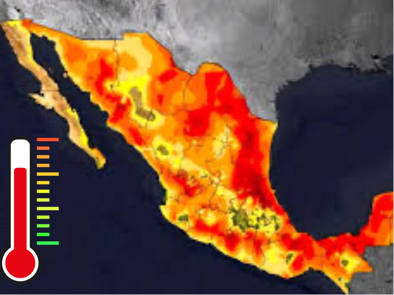 Serie de olas de calor extremas en México